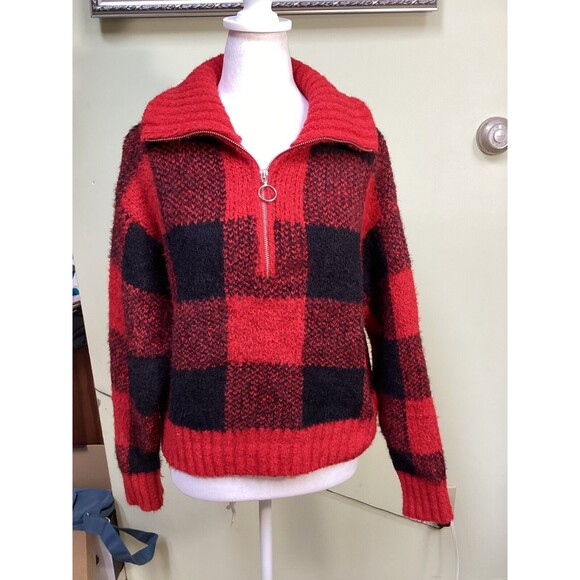 Jessica Simpson | Sweaters | Jessica Simpson Size M Black Red Buffalo ...